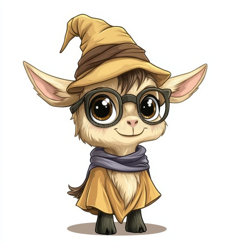 Adorable Goat Wizard is an Illustration that Embodies Whimsical Fantasy ...