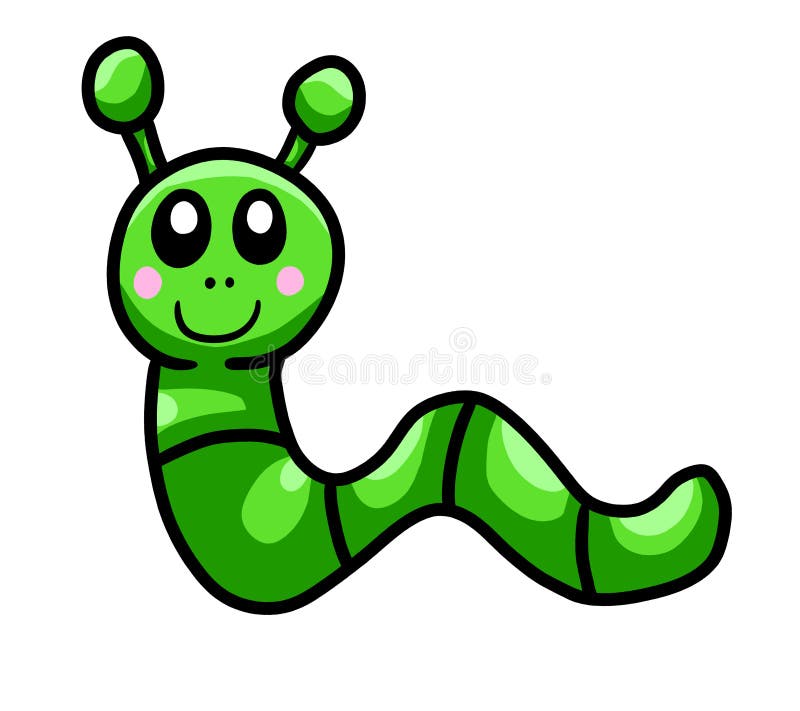 Green Worm Cartoon Stock Illustrations – 1,482 Green Worm Cartoon Stock ...