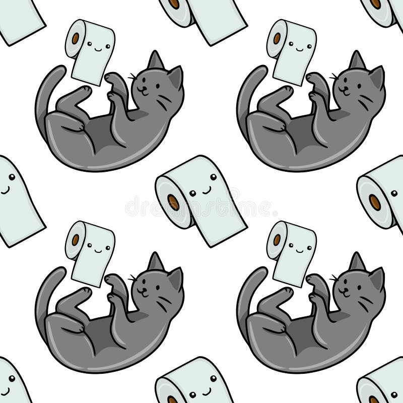 Toilet Paper Seamless Pattern Stock Illustrations – 1,473 Toilet Paper ...