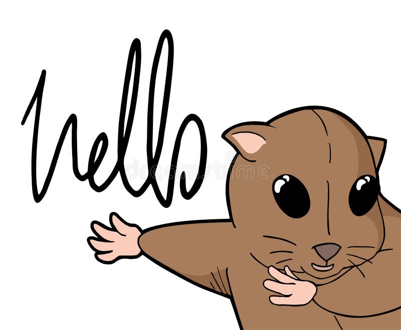 Hello hamster stock vector. Illustration of element - 121149711
