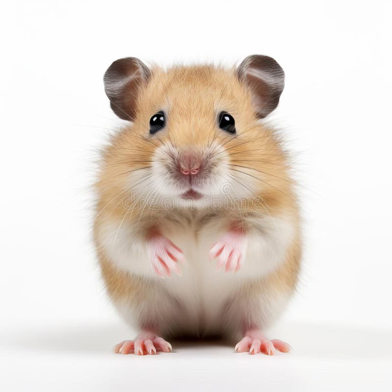 Adorable Hamster Portrait on a Clean White Background Stock ...