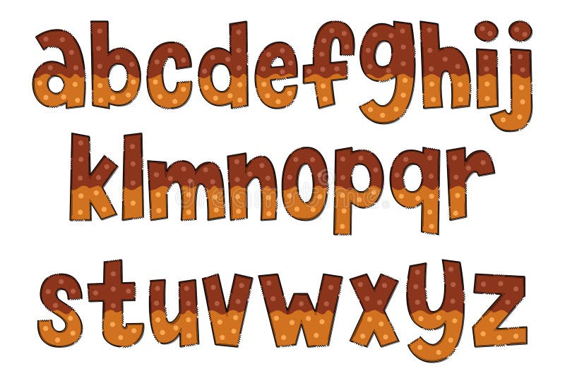 Adorable Handcrafted Autumn is Here Font Set Stock Vector ...