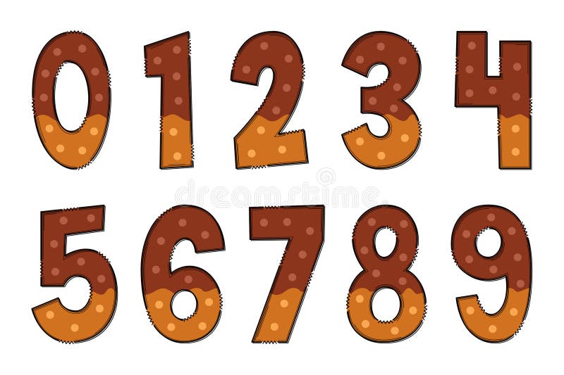 Adorable Handcrafted Autumn is Here Number Set Stock Vector ...