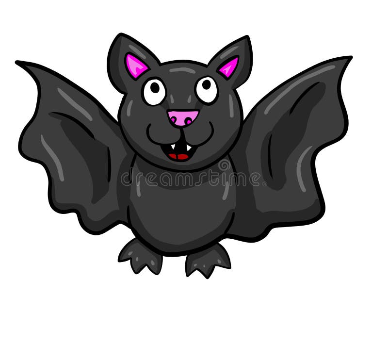 Adorable and Happy Bat stock illustration. Illustration of artwork ...