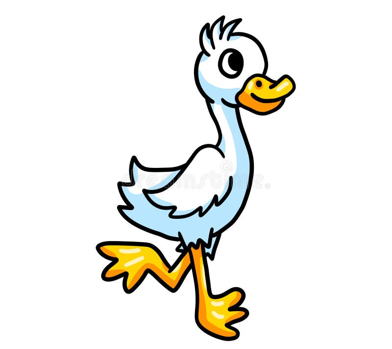 An Adorable Happy Duck stock illustration. Illustration of digital ...