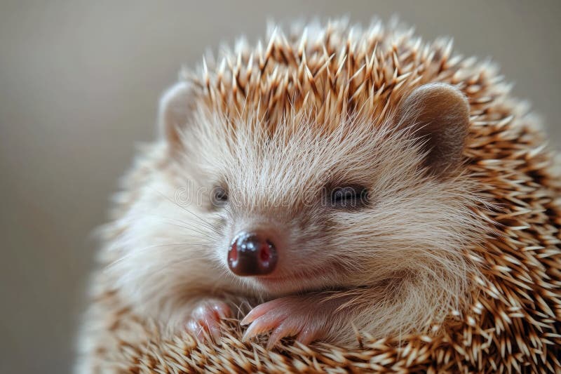 Adorable Hedgehog Sleeping Peacefully, Curled Up in a Ball with Its ...
