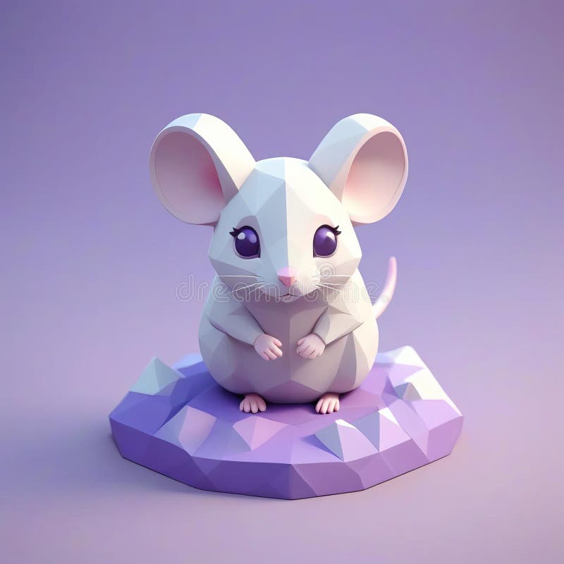Adorable Isometric Clay Mouse Stock Illustration - Illustration of ...