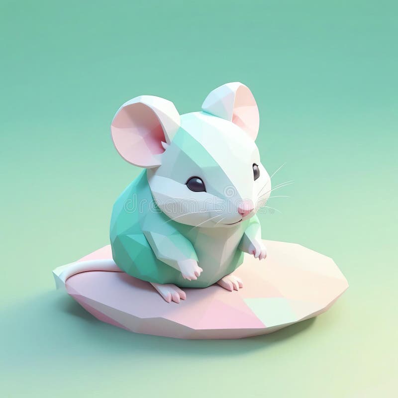 Adorable Isometric Clay Mouse Stock Illustration - Illustration of ...