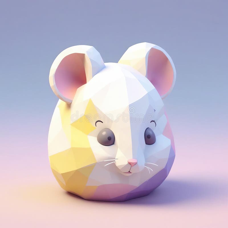 Adorable Isometric Clay Mouse Stock Illustration - Illustration of ...