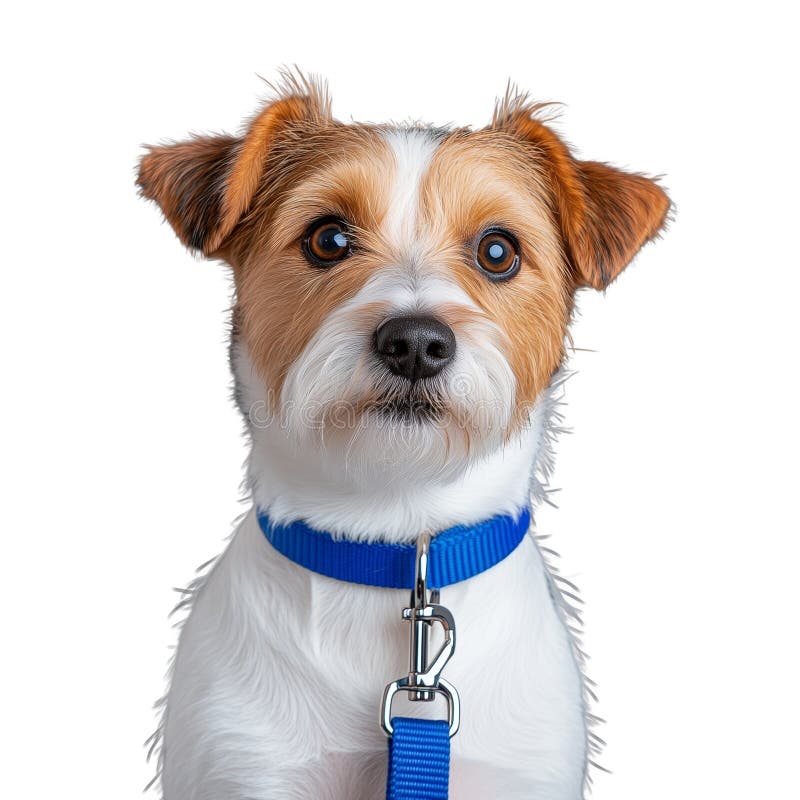 Adorable Jack Russell Terrier Blue Collar Transparent Background Stock ...