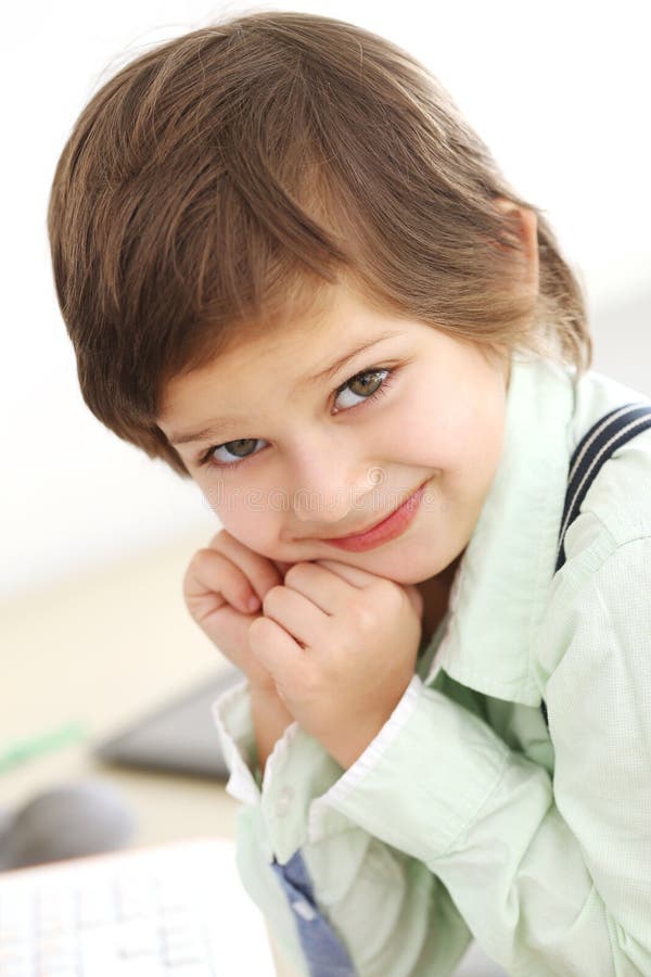 Adorable kid stock image. Image of closeup, fringe, caucasian - 38170959