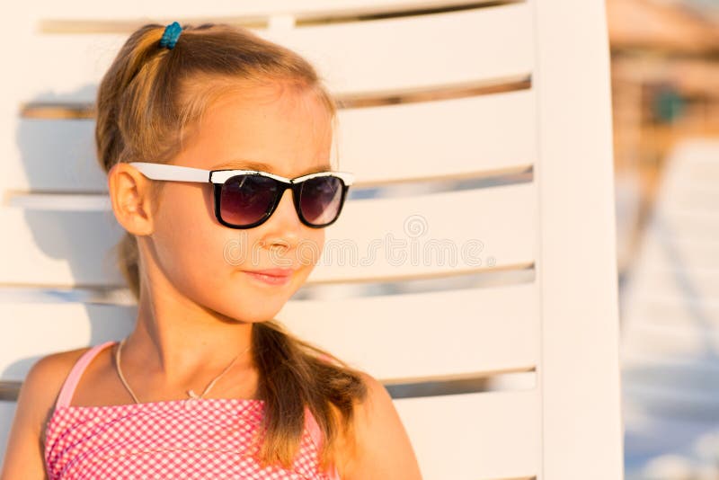 Adorable Kid Sunbathing on a Beach Stock Image - Image of beach, child ...