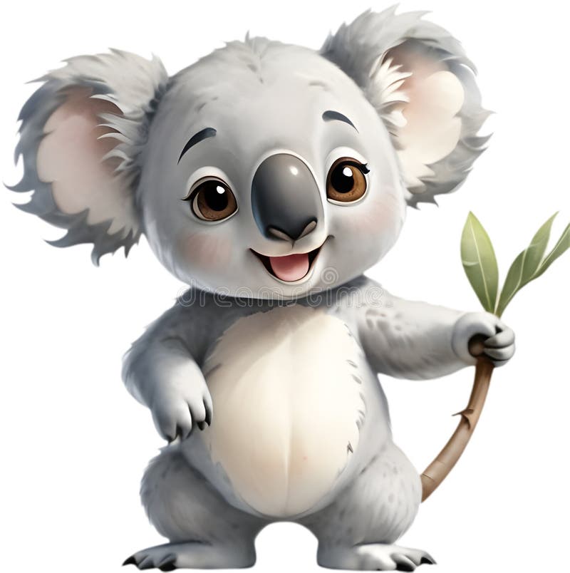 Adorable Koala Cartoon Clipart for Cute Kids. Stock Image ...