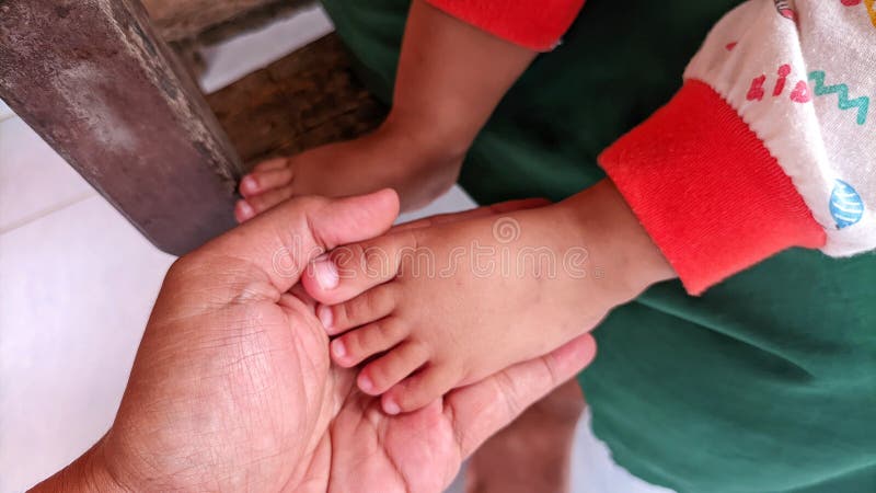 Adorable Little Baby Feet and Chubby Stock Photo - Image of cute ...
