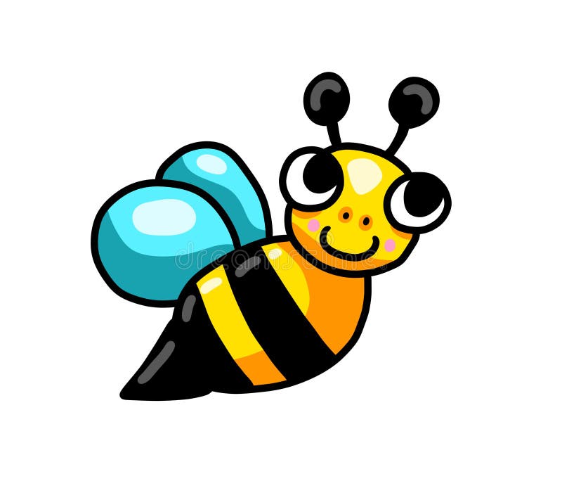 A Adorable Little Bee stock illustration. Illustration of insect ...