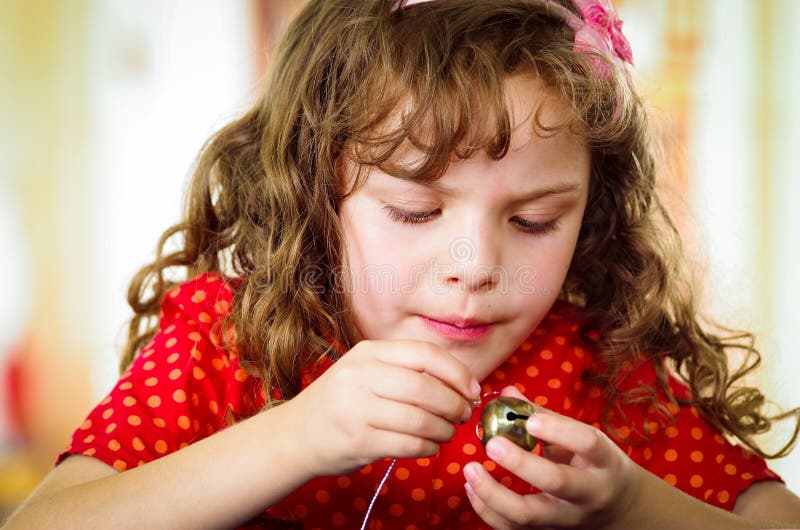 Adorable Little Girl Making Crafts Stock Photo - Image of caucasian ...