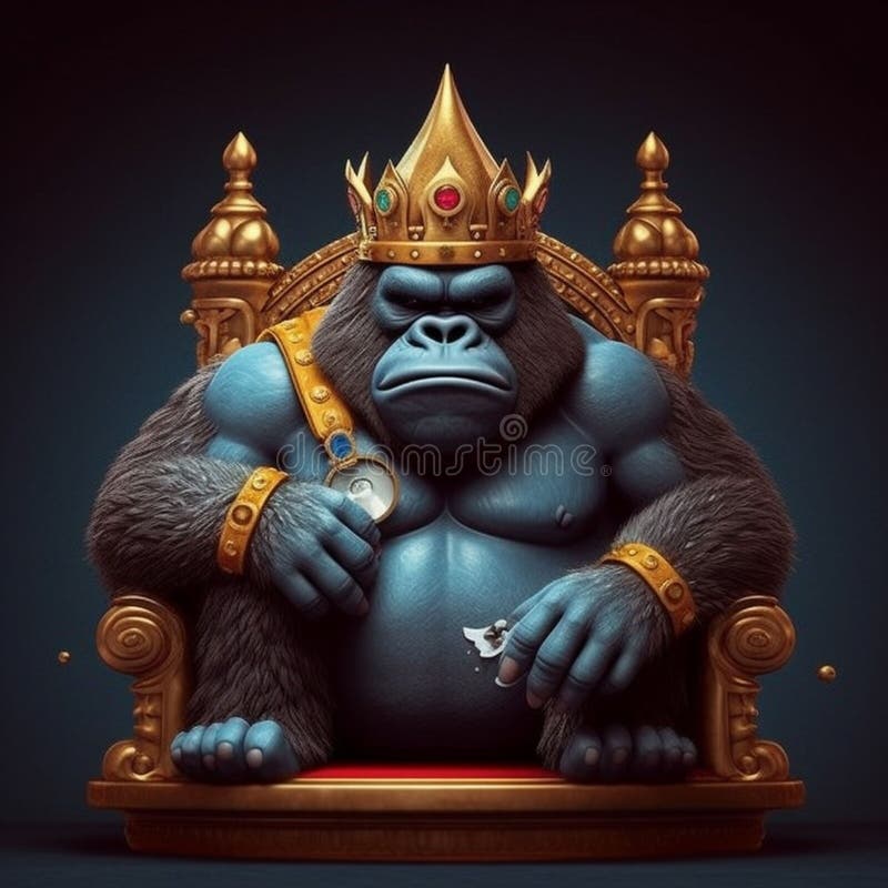 Adorable Little King Kong Animation Stock Illustration - Illustration ...