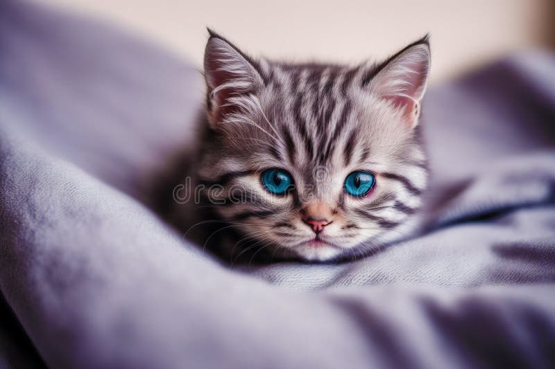 An Adorable Little Kitten. the Adventures of a Cute Little Kitten Stock ...