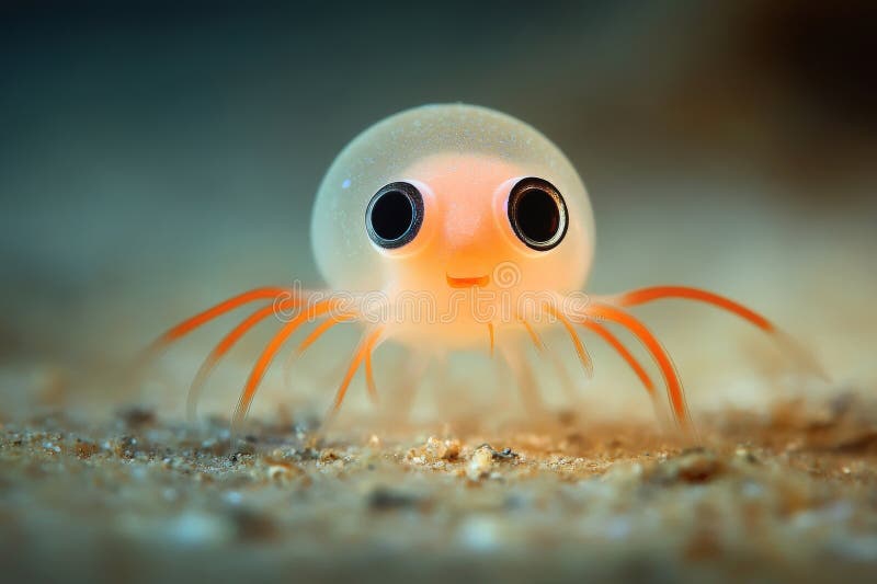 An Adorable Little Sea Creature. Generative AI. Stock Illustration ...
