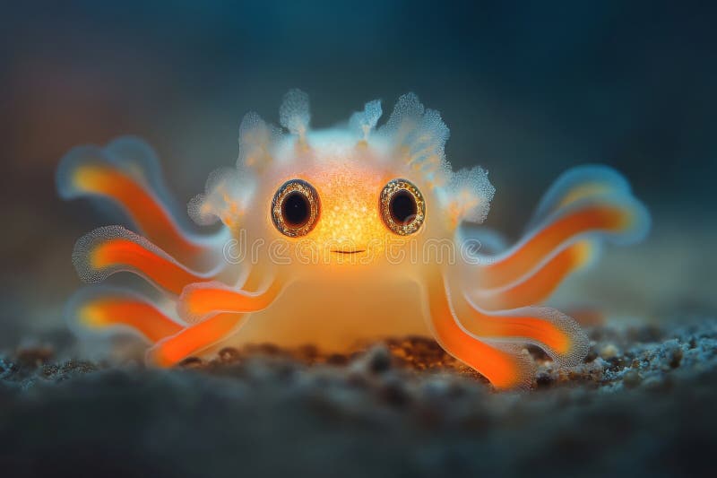 An Adorable Little Sea Creature. Generative AI. Stock Illustration ...