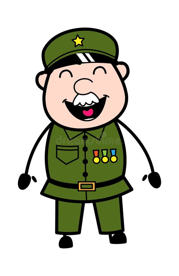 Adorable Military Man Cartoon Stock Illustration - Illustration of ...