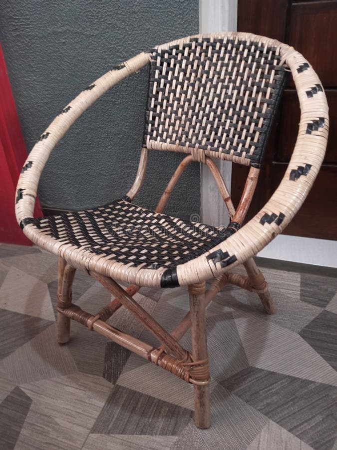Adorable Mini Chair Made of Rattan Stock Image - Image of handcrafted ...