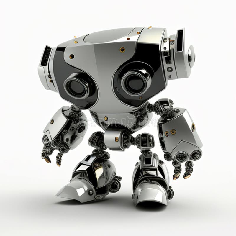 Adorable mini robot stock de ilustración. Ilustración de plano - 273178003