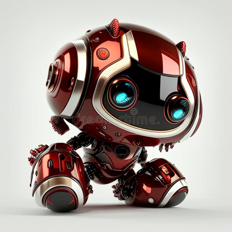 Adorable mini robot stock de ilustración. Ilustración de divertido ...