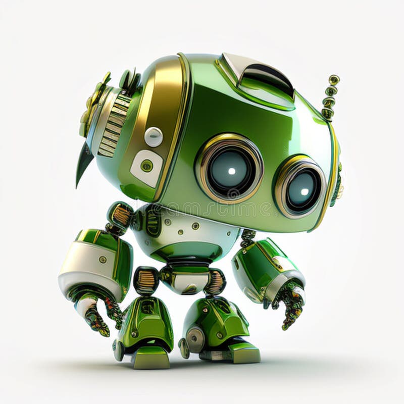 Adorable mini robot stock illustration. Illustration of adorable ...