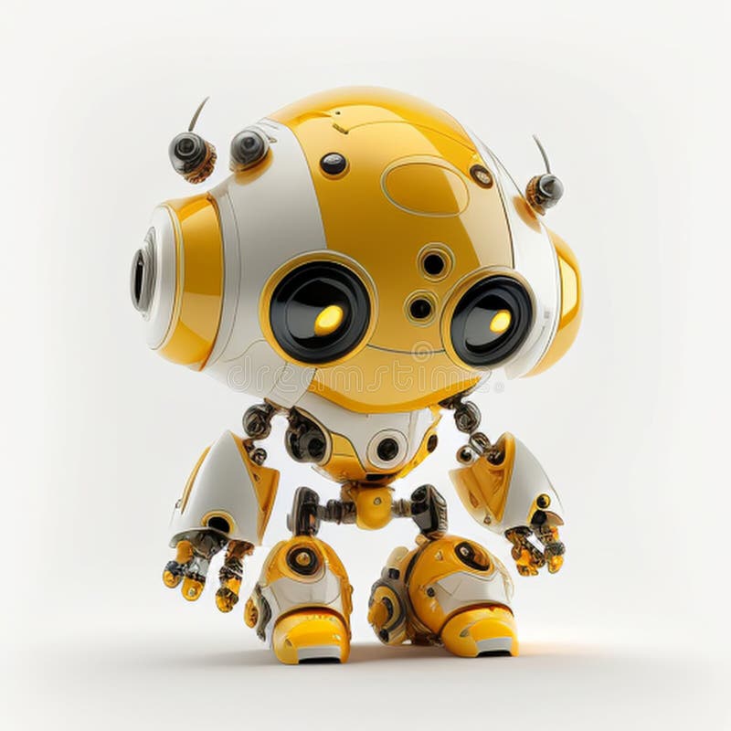 Adorable mini robot stock illustration. Illustration of clothing ...