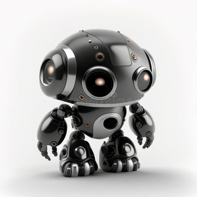 Adorable mini robot stock illustration. Illustration of robot - 273178078
