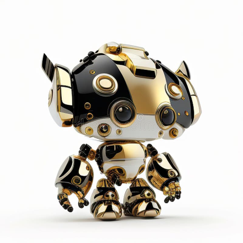 Adorable mini robot stock illustration. Illustration of futuristic ...