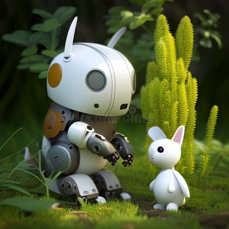 Adorable mini robot stock illustration. Illustration of adorable ...