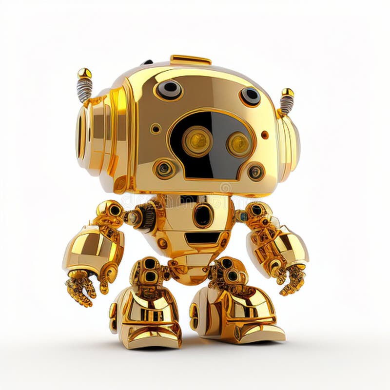 Adorable mini robot stock illustration. Illustration of technology ...