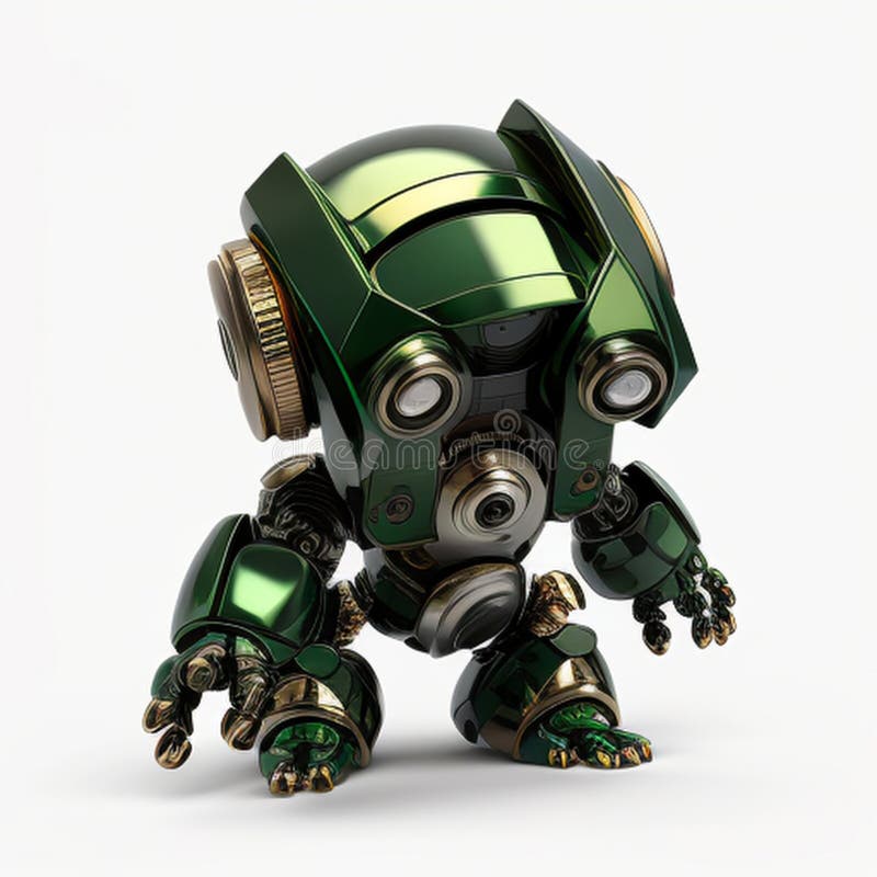 Adorable mini robot stock illustration. Illustration of adorable ...