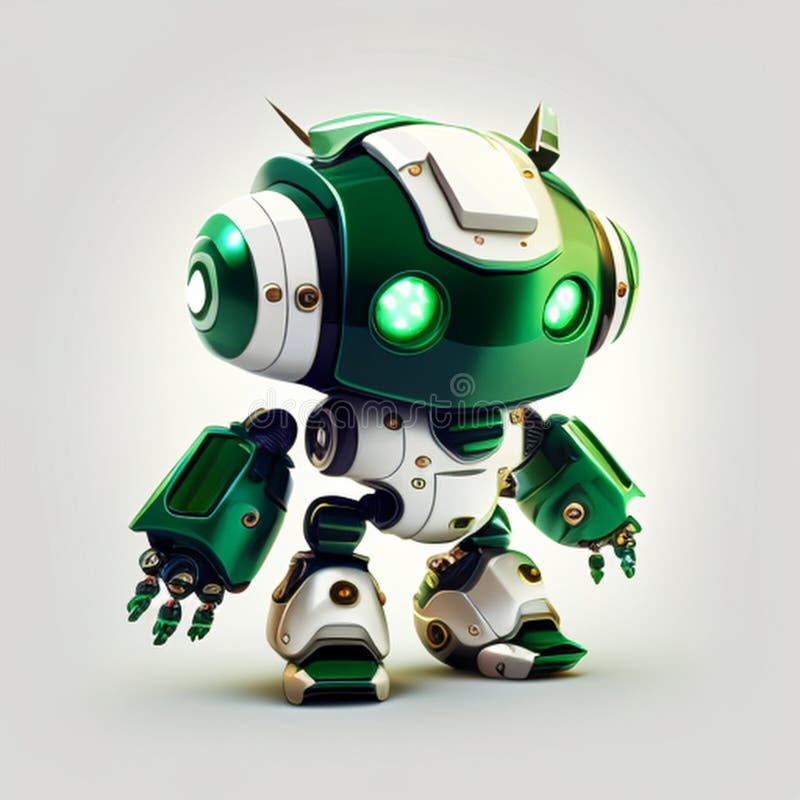 Adorable mini robot stock illustration. Illustration of robot - 273178078