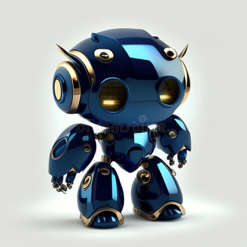 Adorable mini robot stock illustration. Illustration of robotic - 273178064