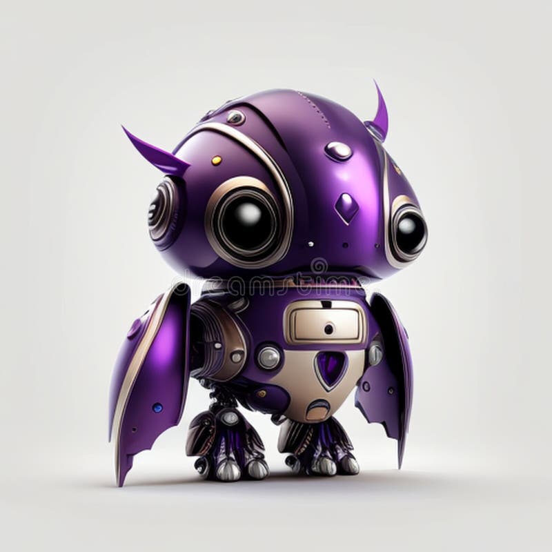 Adorable mini robot stock illustration. Illustration of cute - 273178070