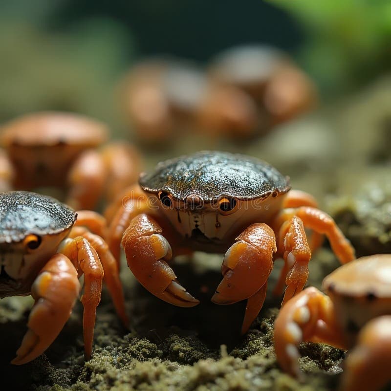 Adorable Miniature Crustaceans Stock Illustration - Illustration of ...