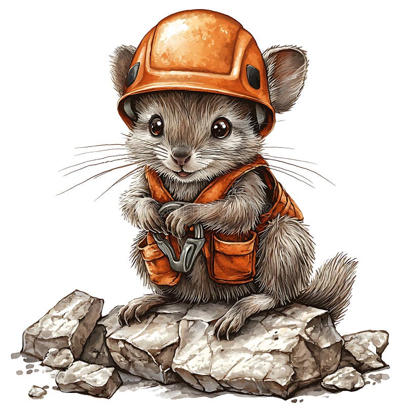 Adorable Mountain Climber a Cute Mouse in Climbing Gear Stock ...