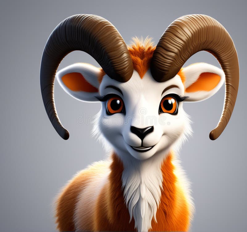 Adorable Mountain Majesty: Exquisite 3D Illustration Stock Illustration ...