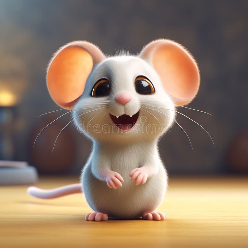 Adorable Mouse Holding a Flower - Watercolor Clipart AI Generated Stock ...