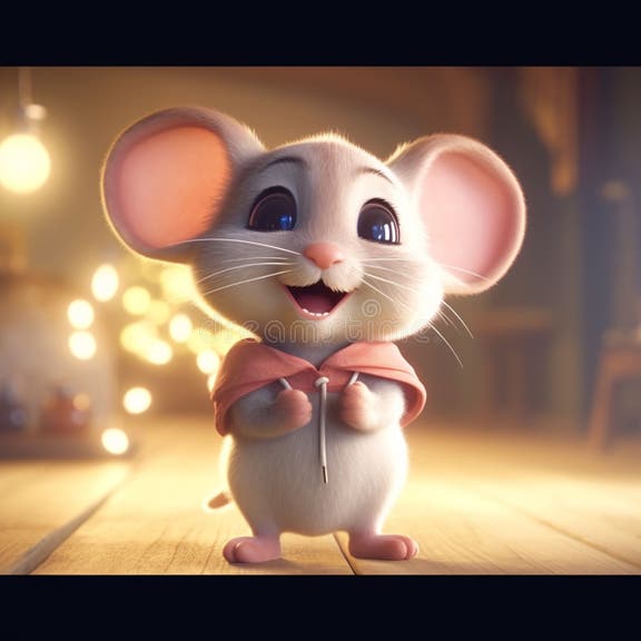Adorable Mouse Animation stock illustration. Illustration of head ...