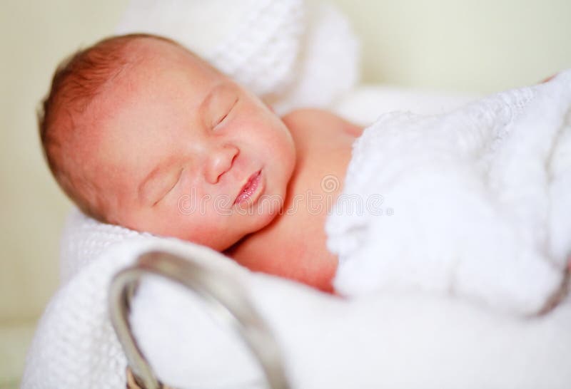 Adorable newborn baby stock image. Image of face, child - 13847675