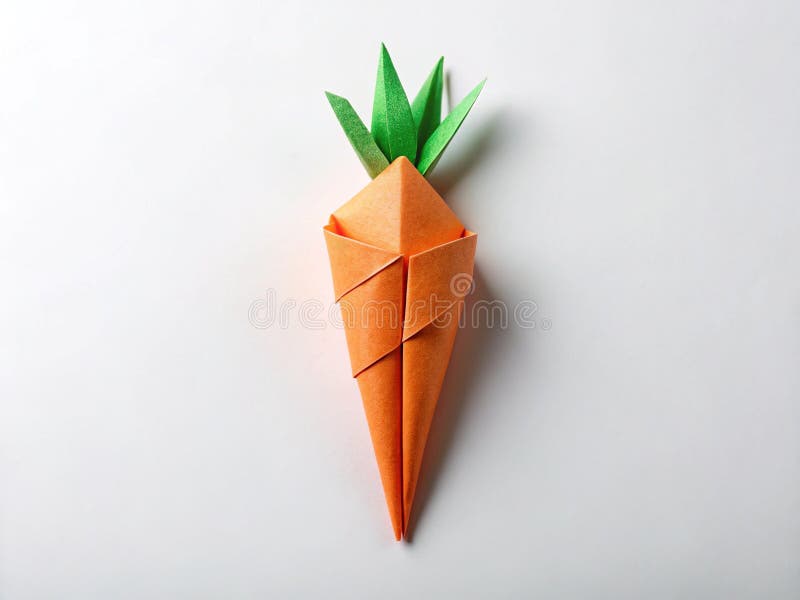 Adorable Origami Carrot Craft Easy Paper Folding Project for Kids ...