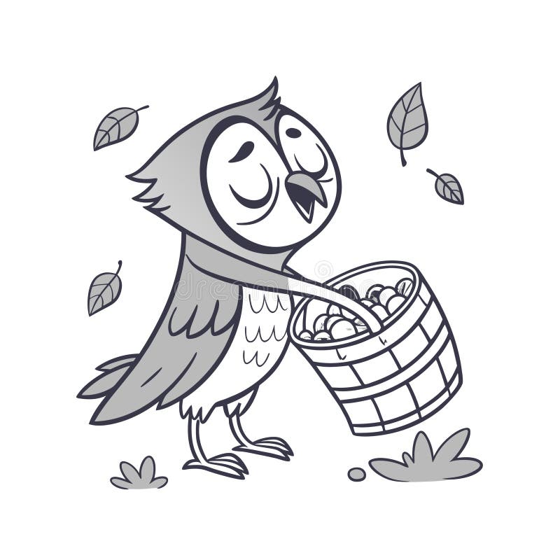 Owl Collecting Items Stock Illustrations – 12 Owl Collecting Items ...