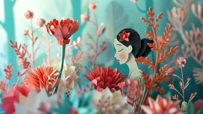 Adorable Paper Cutouts with a Transparent Backdrop Stock Illustration ...