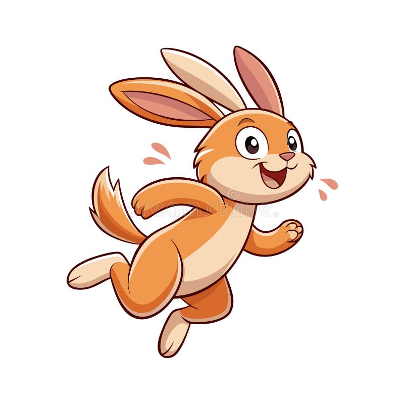 Adorable Peach Rabbit Cartoon Character Stock Vector - Illustration of ...