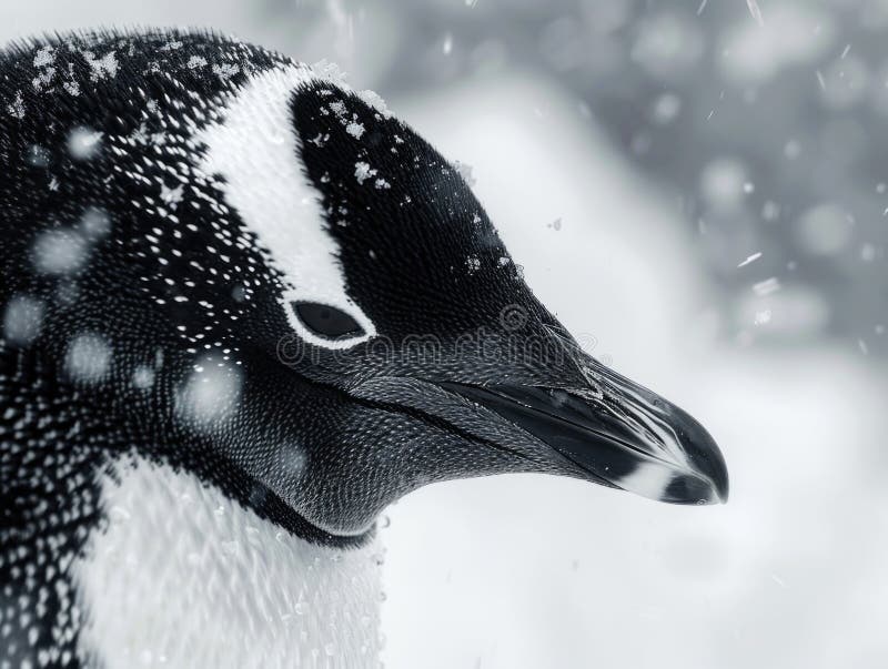 Adorable Penguin in Snow stock photo. Image of wildlife - 366377028