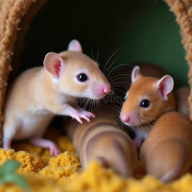Adorable Pet Mice in a Cage Stock Image - Image of bond, rodents: 363441671